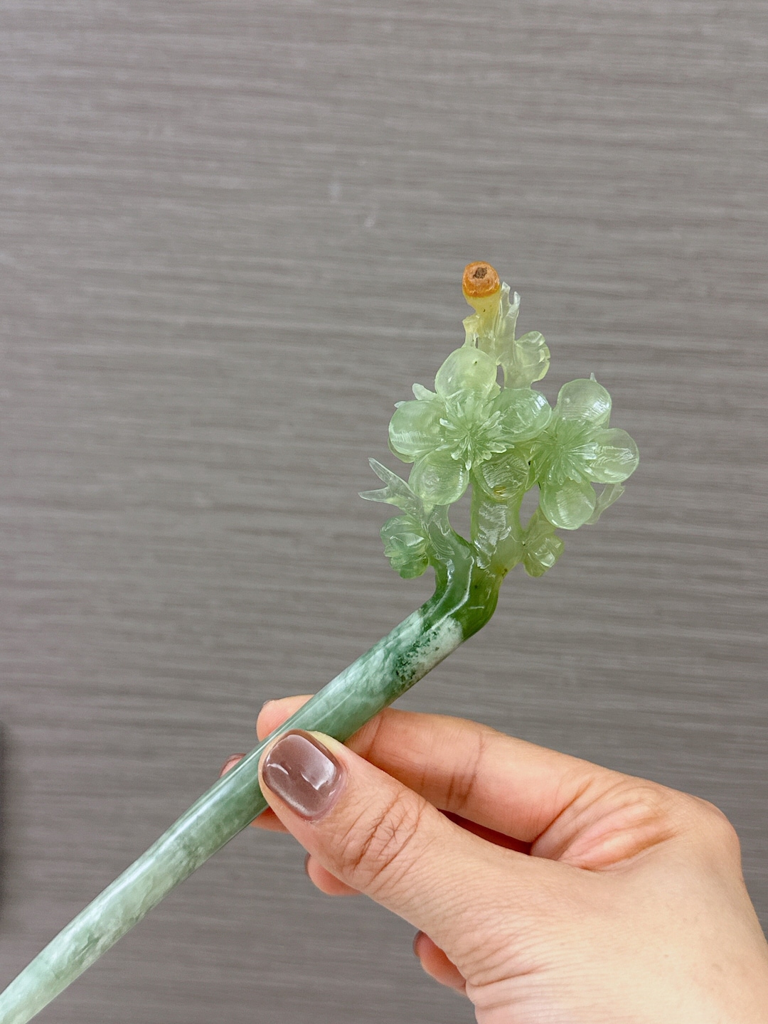Cherry Blossom Hairpin, Sakura Hair Stick, Flower Jade Hairpin, Natural ...