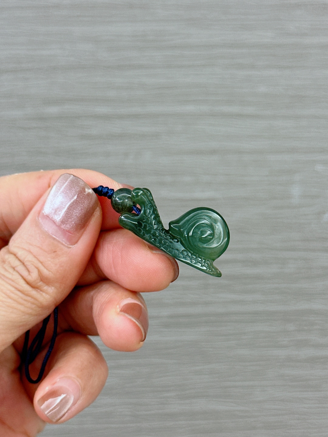 Snail Charm Necklace, Snail Jade Pendant, Hand Carved From Natural Xiu ...