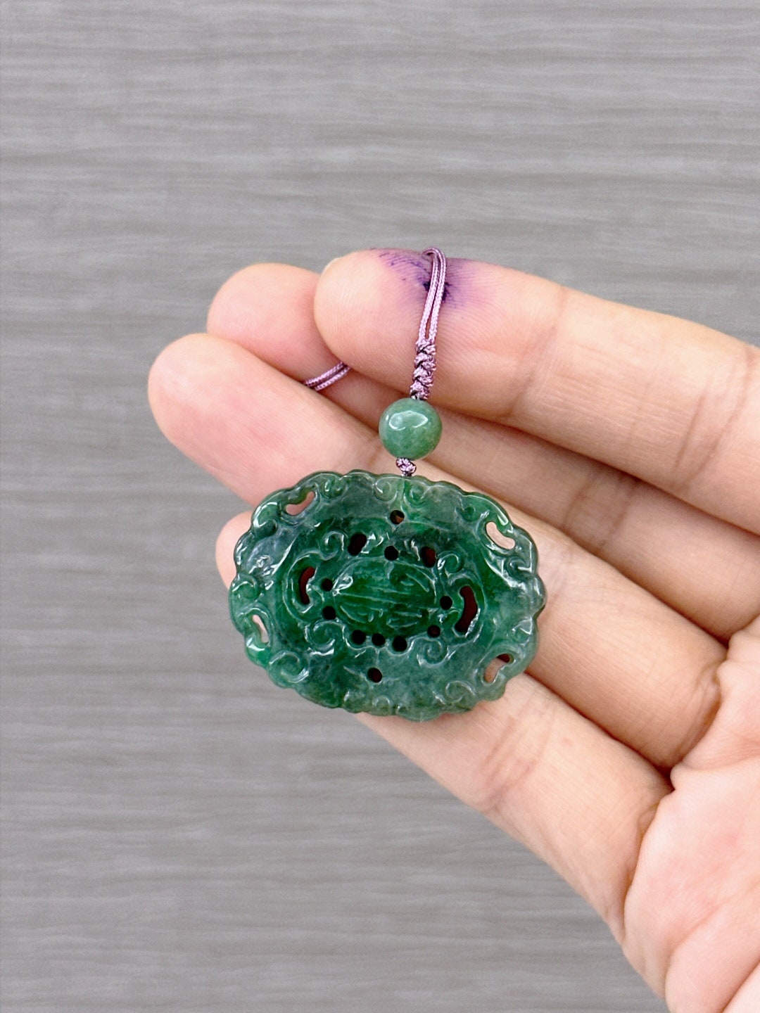 Vintage Carved Jadeite Pendant, 仿古牌, Antique Style Jadeite Necklace ...