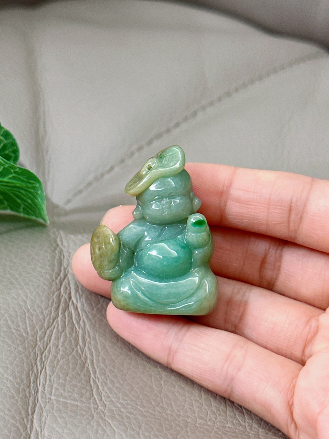 Jade Lucky Boy Bring Money, Chinese Vintage Carved Jade Pendant ...
