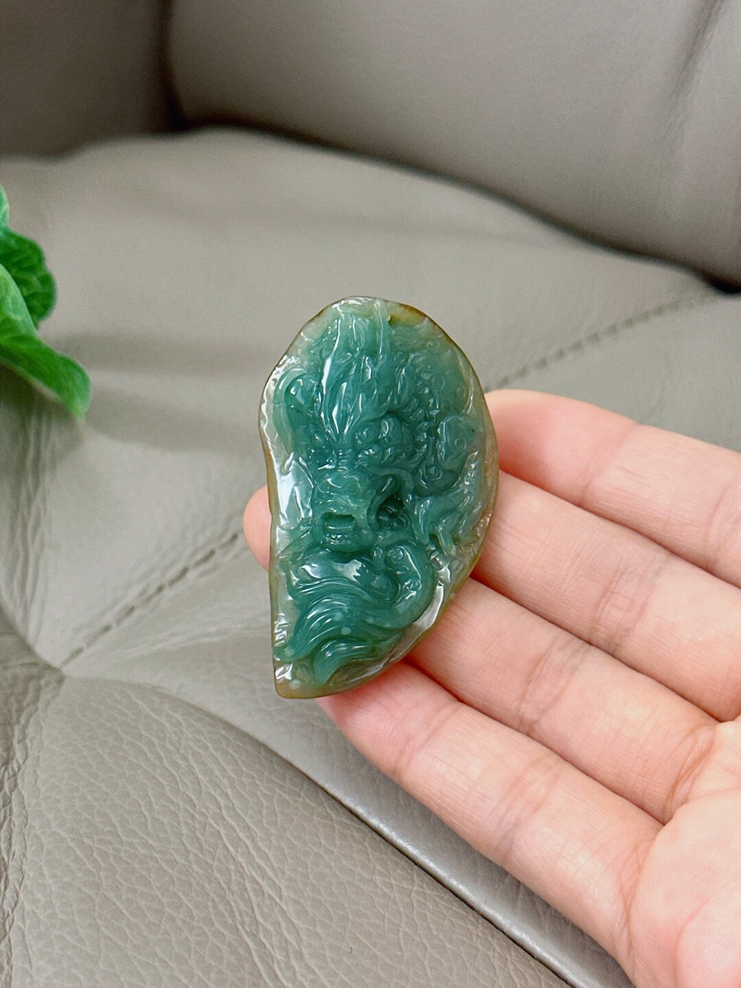 Jade Dragon Pendant, Dragon Jade Pendant, Certified Grade A Jade, Type ...