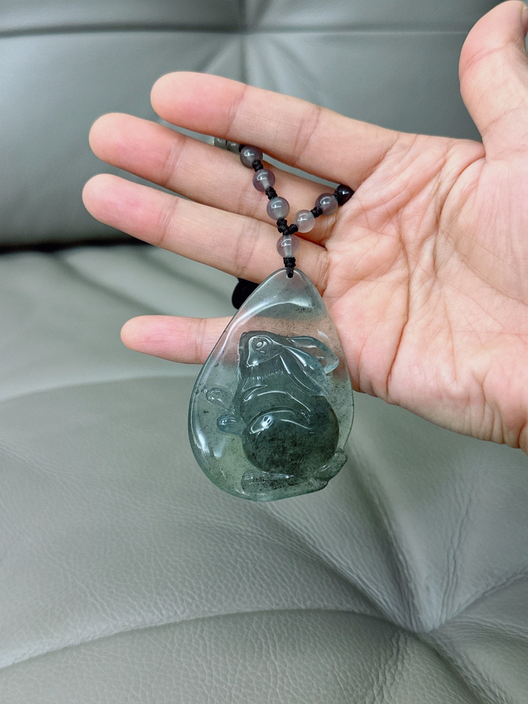 Rabbit Xiu Jade Pendant, Untreated Natrual Jade Certified, Rabbit Jade ...