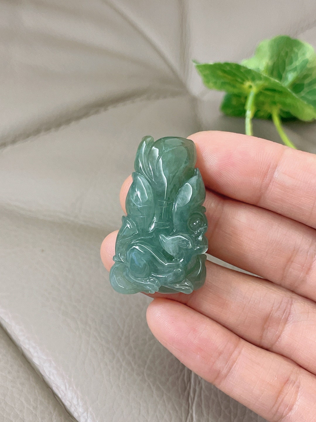 Fox Jadeite Necklace Nine-tailed Fox Jadeite Jade Pendant - Etsy