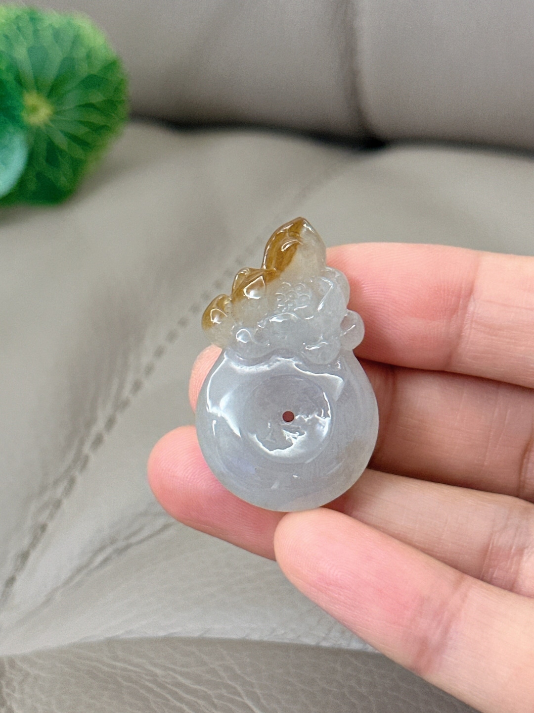 Lotus Donut Jade Pendant: Hand Carved Burmese Jadeite Necklace - Etsy