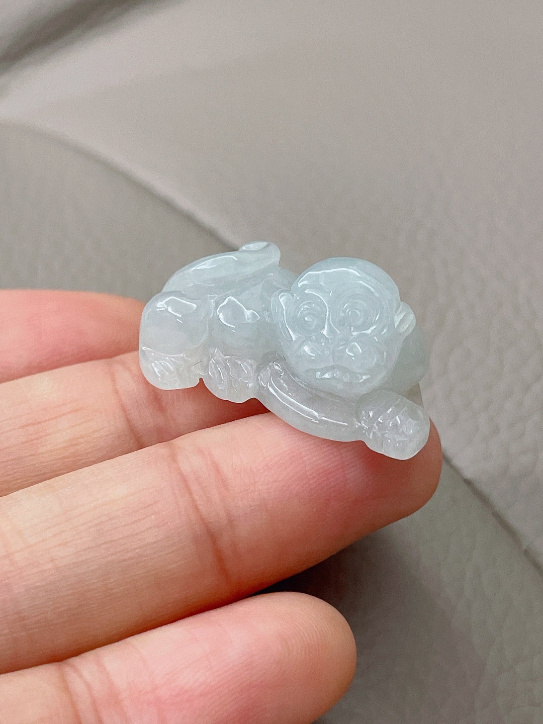 Mini Monkey Jadeite Jade Pendant, Monkey Jade Necklace, Natural A Jade ...