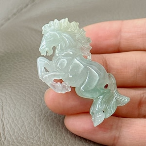 Jade Horse Necklace Pendant, Jadeite Jade Pendant, Grade A Jade, 馬到功成 ...