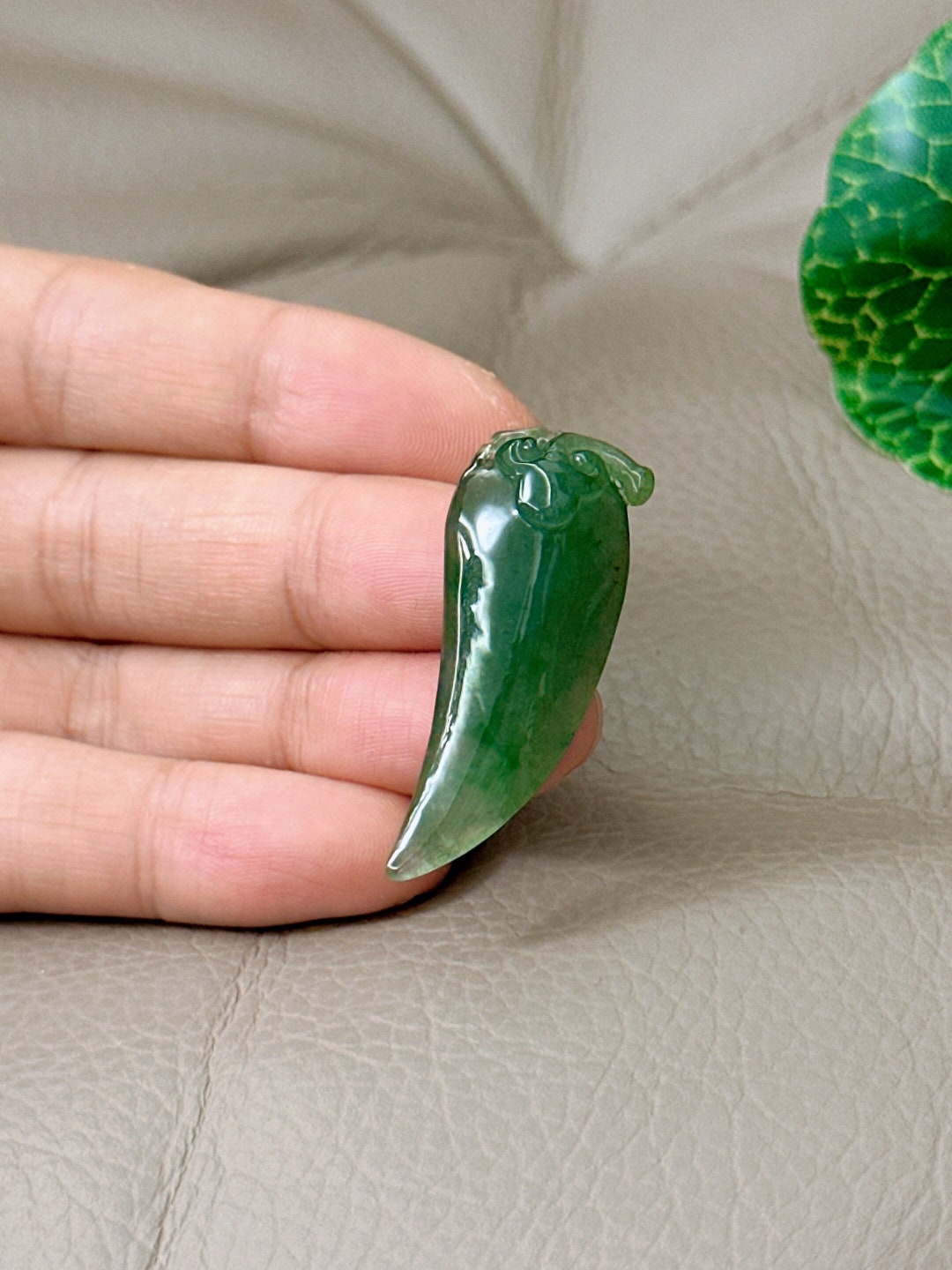Chili Jadeite Pendant, Jadeite Jade Pendant, Natural Grade A Jade ...