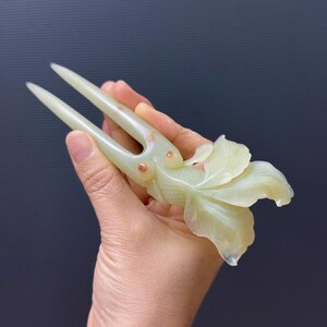 Goldfish Jade Hairpin, Goldfish Hair Stick, Natural Xiu Jade, Goldfish ...