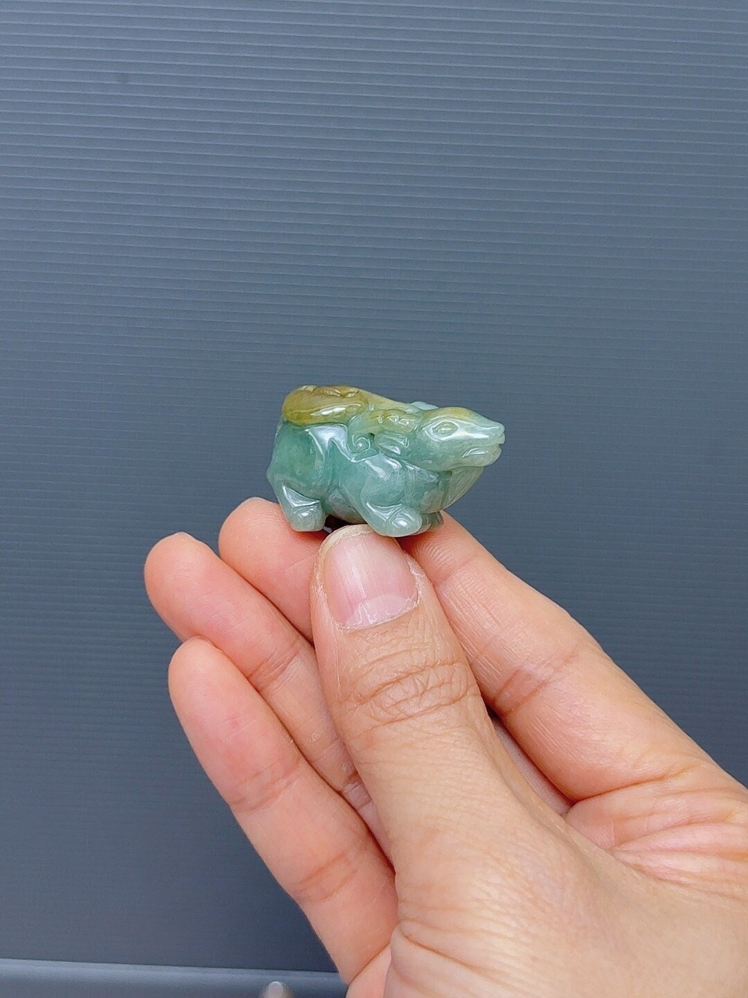 Hand Carved Burma Jadeite Goat Pendant: Grade A Fei Cui Jade Jewelry - Etsy