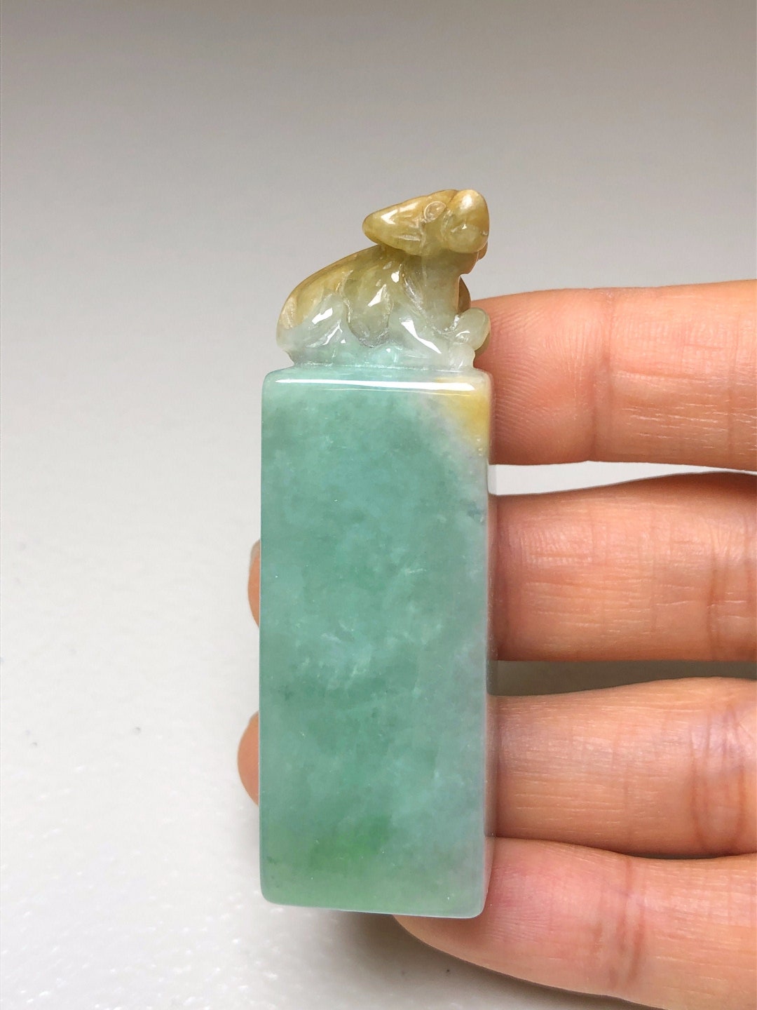 Jadeite Jade Ox Seal Chop, Ox Jade Statue, Jadeite Jade Statue, Natural ...