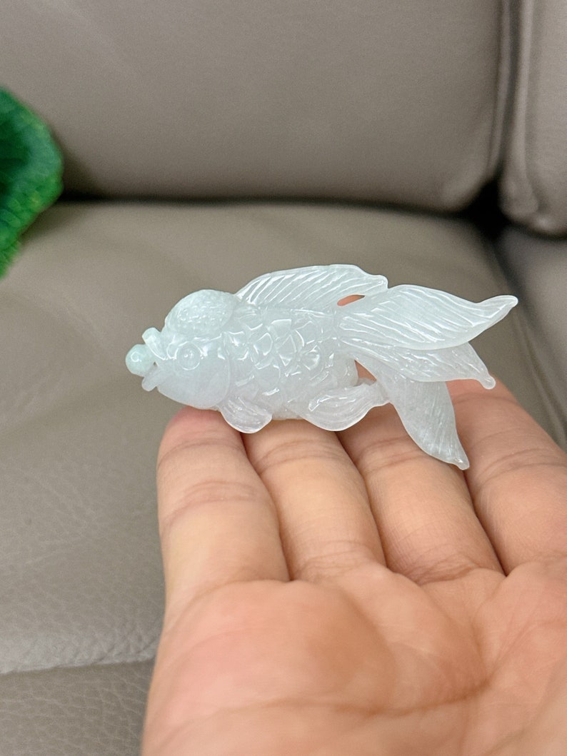 Burmese Jade Goldfish Pendant: Grade A Jadeite Necklace - Etsy
