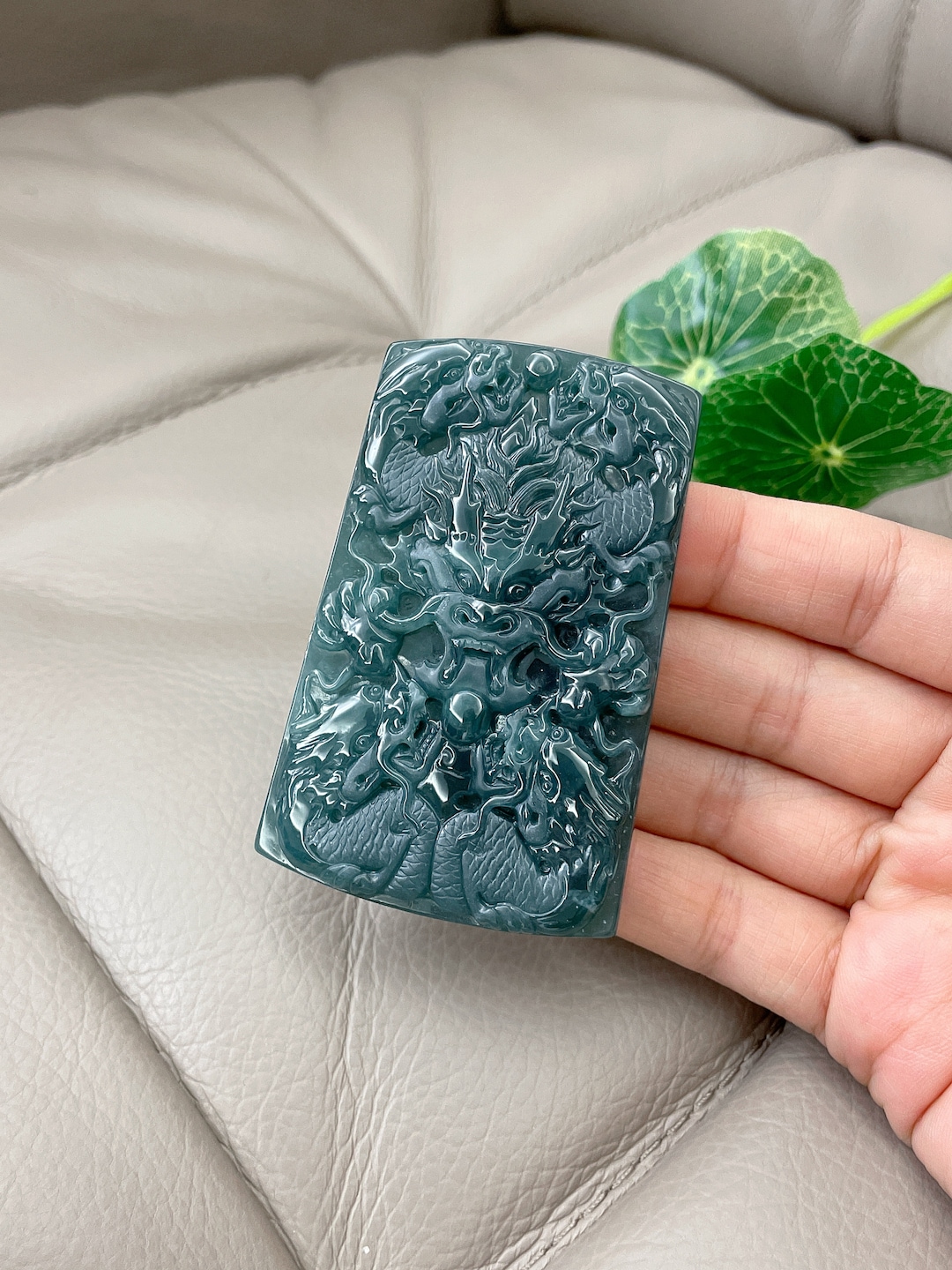 Chinese Dragon Jadeite Necklace, Dragon Jadeite Pendant,natural ...