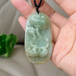 Mandarin Ducks Jadeite Pendant, Jade Bird Pendant, Untreated, Carved ...
