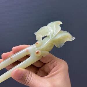 Goldfish Jade Hairpin, Goldfish Hair Stick, Natural Xiu Jade, Goldfish ...