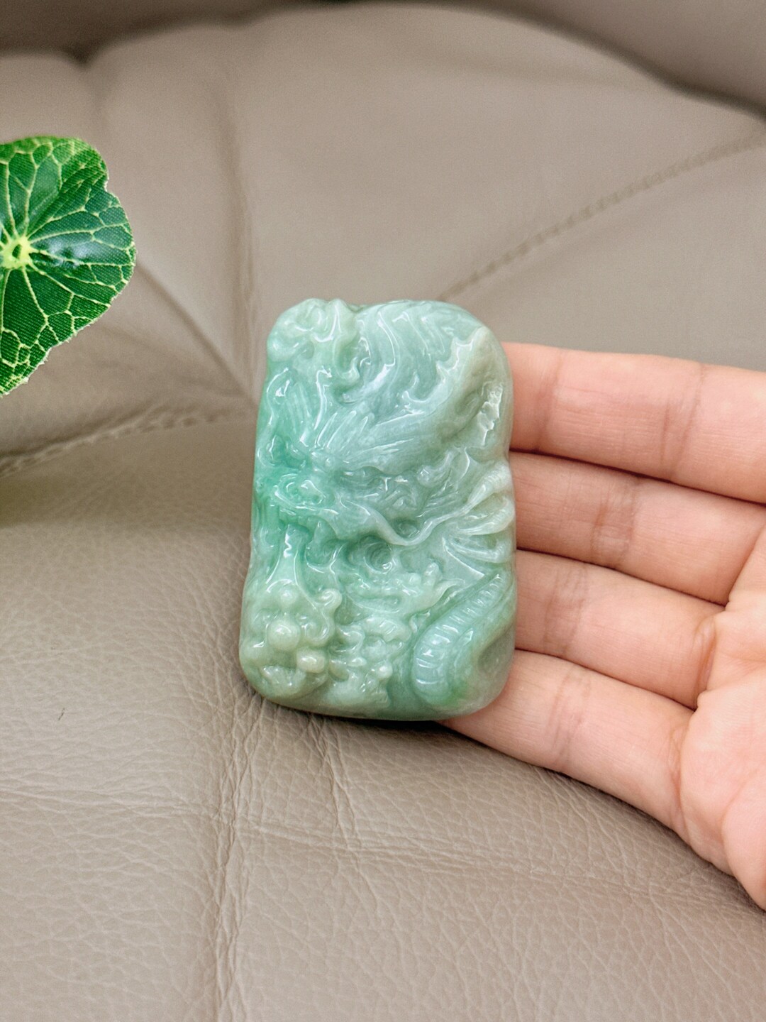 Chinese Dragon Jadeite Jade Necklace, Jadeite Jade Pendant, Grade A ...