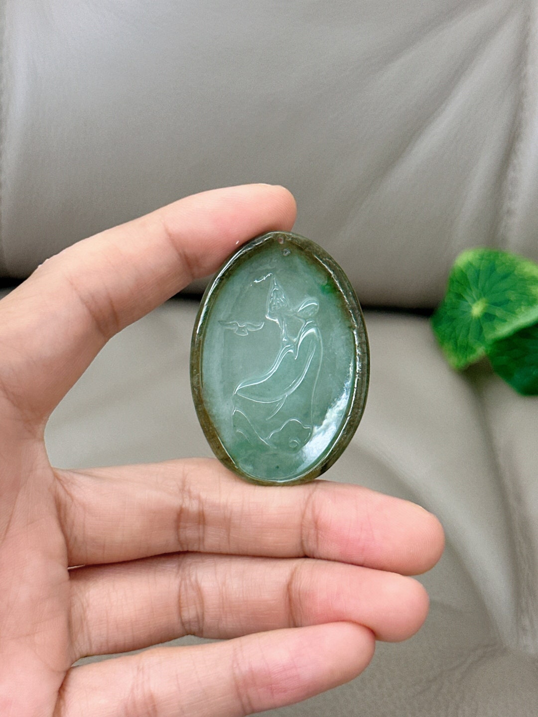 Monk Jadeite Pendant, Jadeite Jade Pendant, Certificate Grade A Jadeite ...