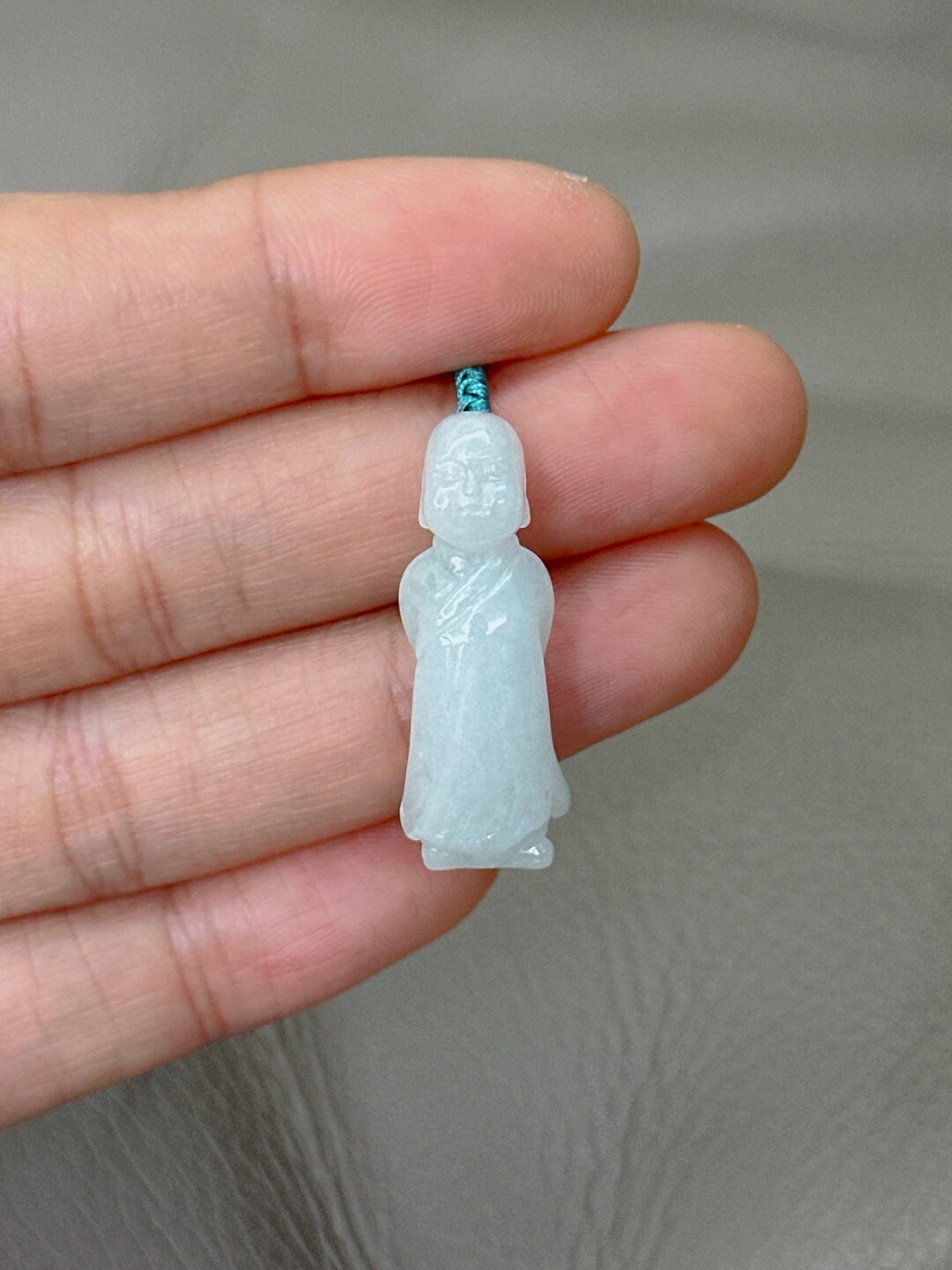 Little Monk Jade Pendant, Monk Jade Necklace, Carved Jadeite Pendant ...