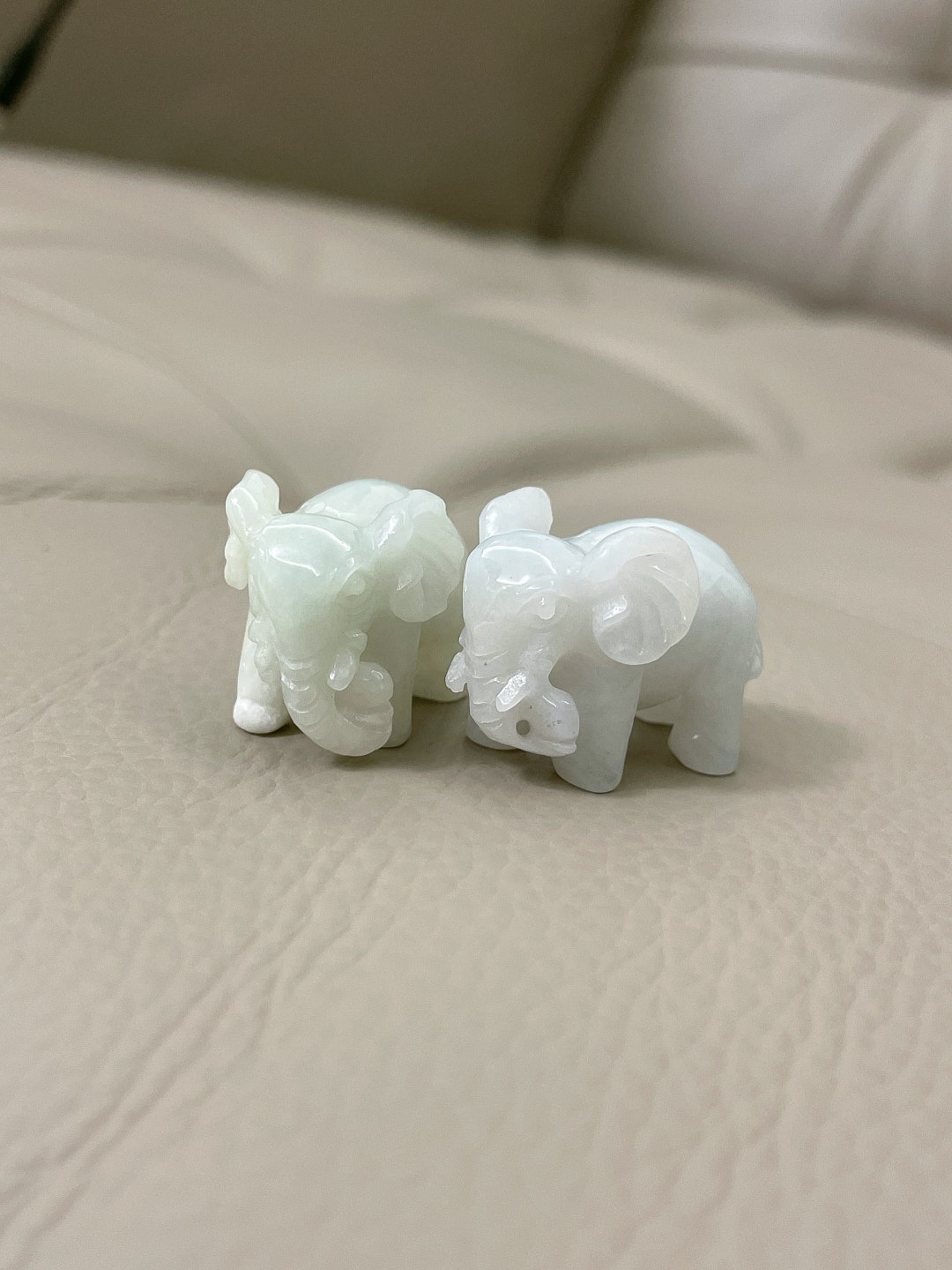 Pair of Elephant Jade Statue , Jade Elephant Pendant, Jadeite Jade ...