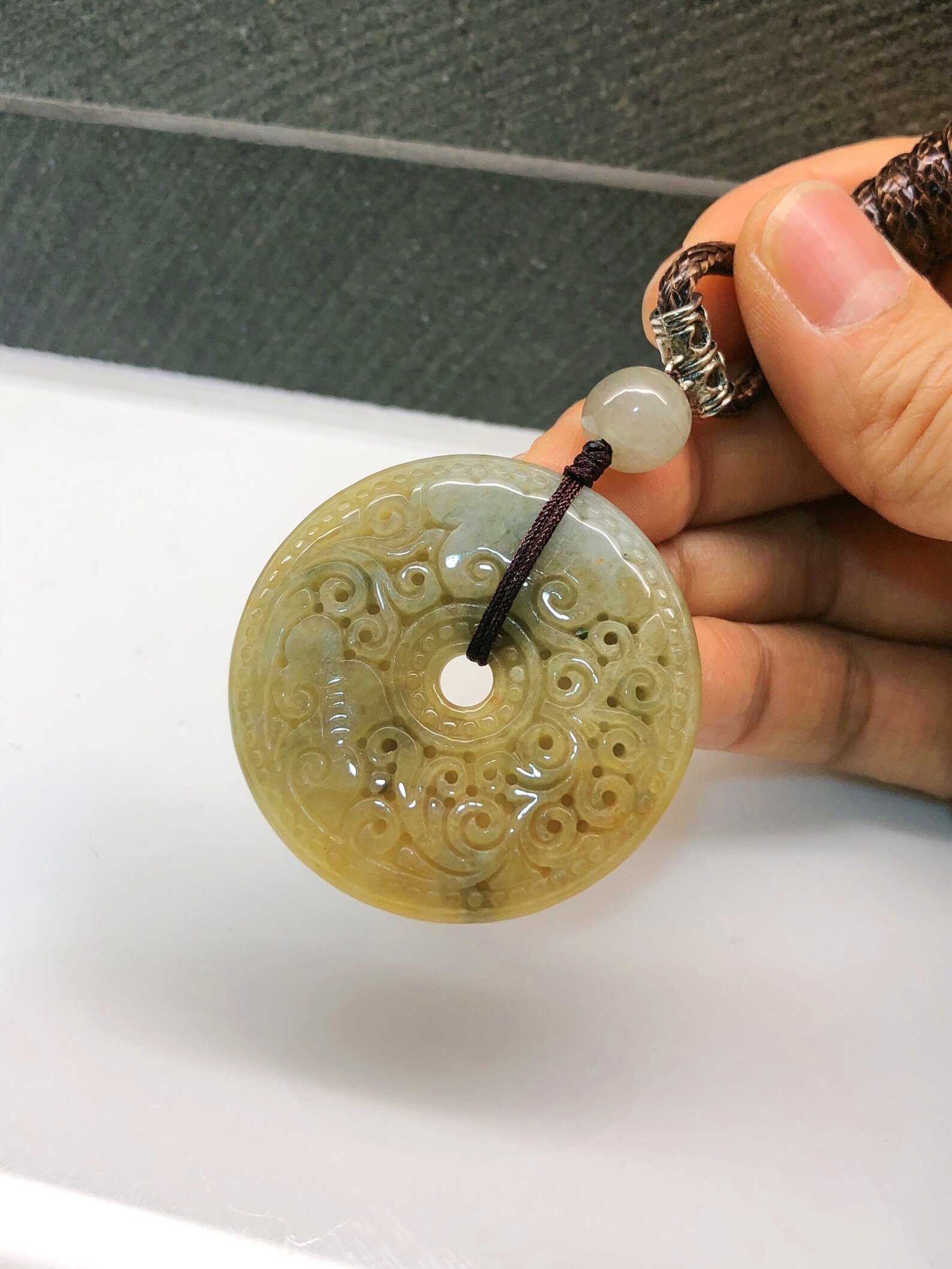 Jadeite Jade Donut Pendant Certified Natural Grade A Jade - Etsy