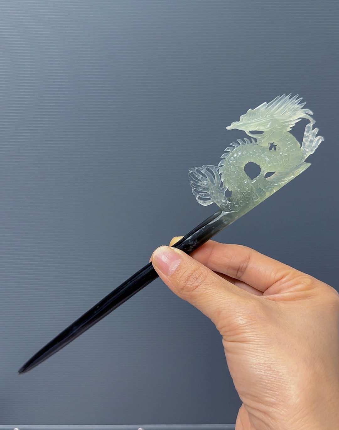 3 Clawed Dragon Hairpin, Dragon Hair Stick, Dragon Jade Hairpin ...