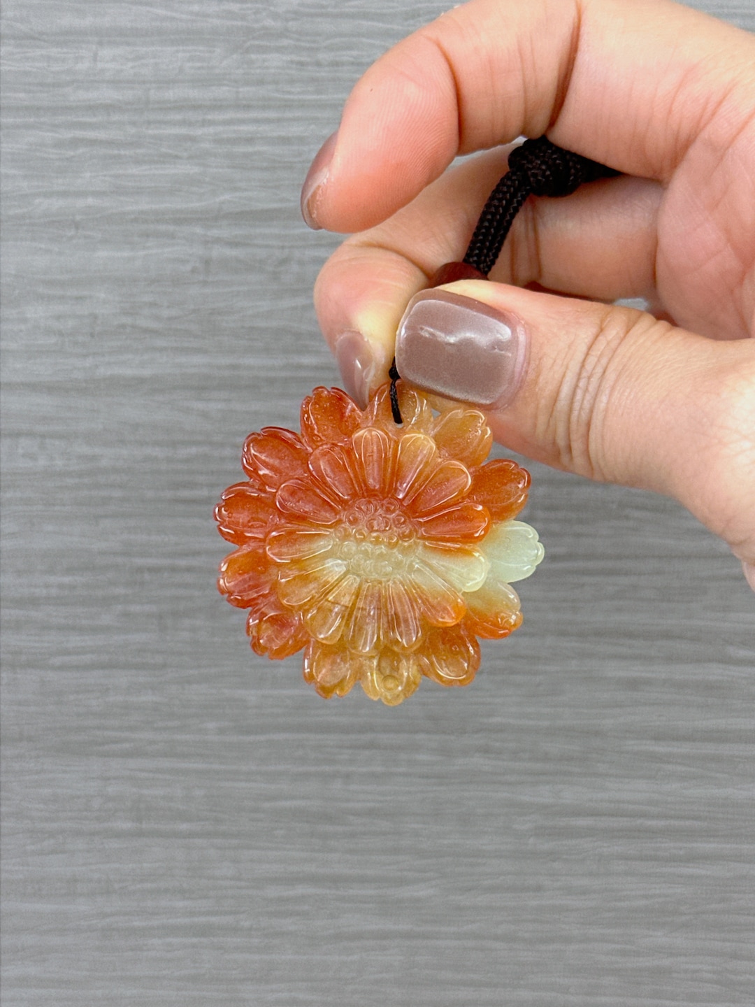 Sunflower Pendant Necklace, Sunflower Jade Pendant, Natural Xiu Jade ...