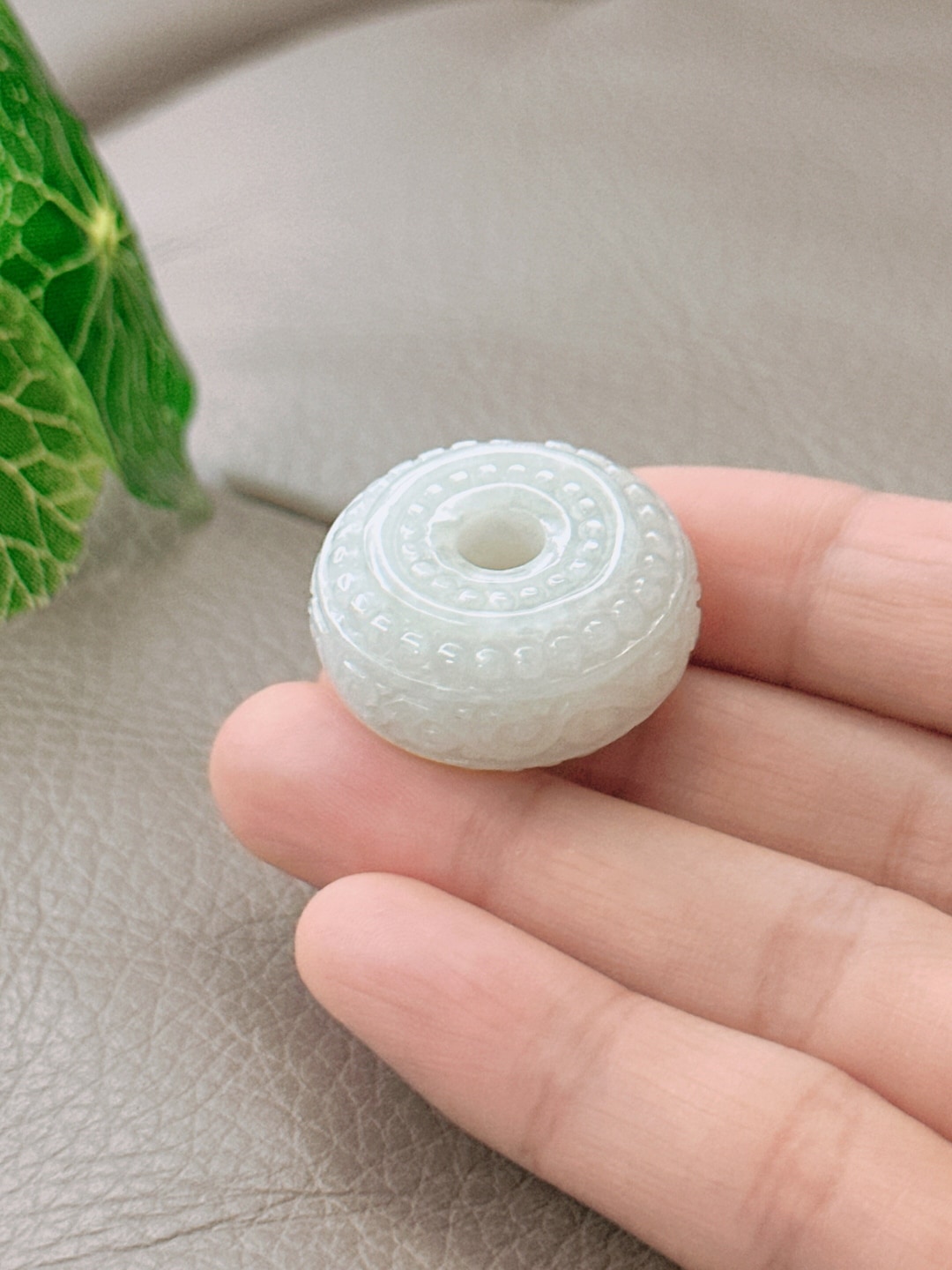 Carved Jadeite Jade Donut Pendant: Vintage Chinese Jewelry - Etsy