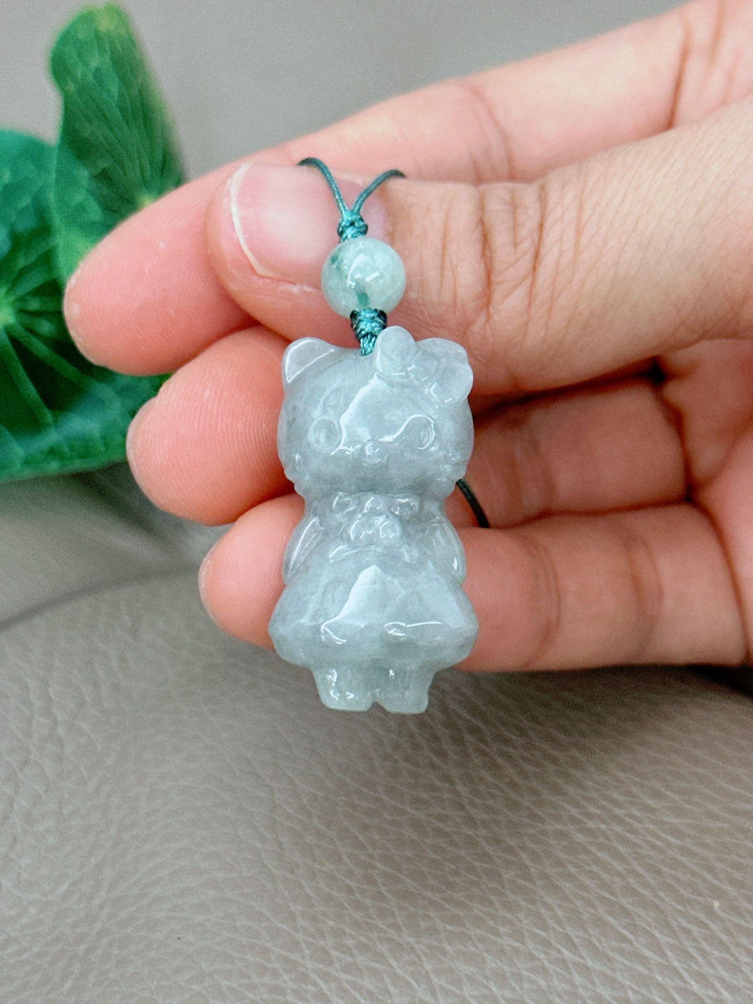 Hello Kity Jade Pendant, ハローキティ, Sanrio Pendant, Jade Kitty Necklace ...