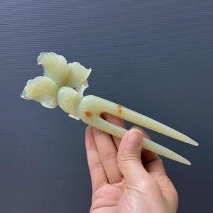 Goldfish Jade Hairpin, Goldfish Hair Stick, Natural Xiu Jade, Goldfish ...