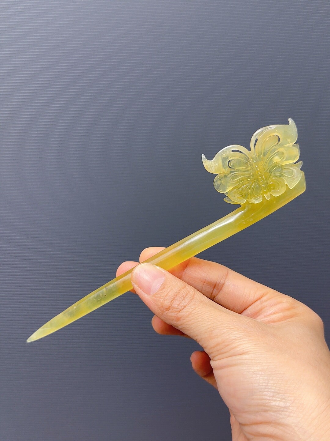 Butterfly Jade Hairpin, Butterfly Hair Stick, Untreated Natrual Xiu ...