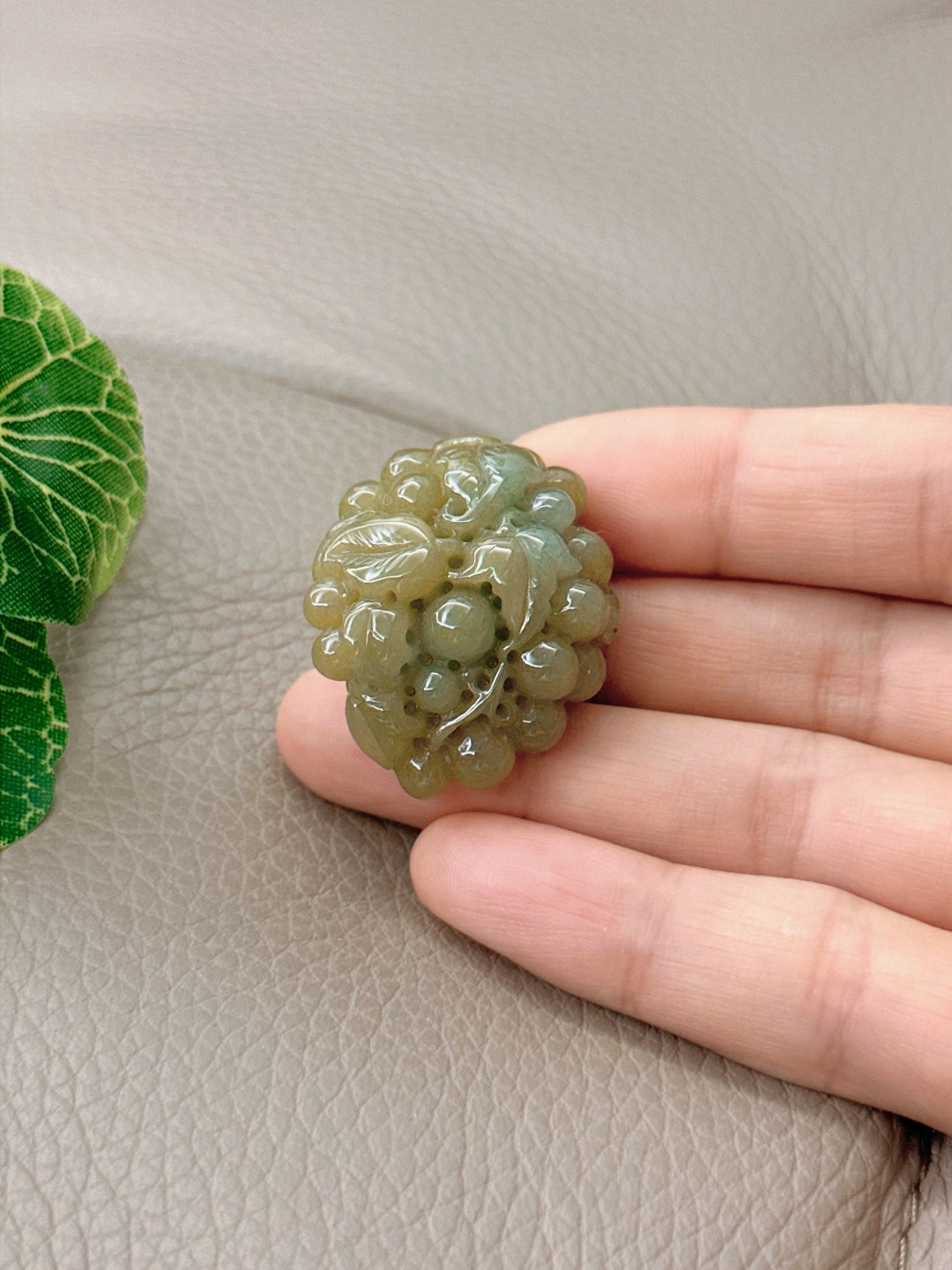 Grade A Jade, Grapes Jade Pendant, Jadeite Jade Necklace, Handmade ...