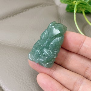 Fox Jadeite Necklace Nine-tailed Fox Jadeite Jade Pendant - Etsy