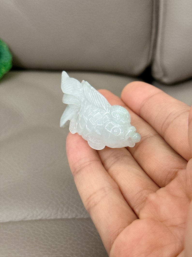 Burmese Jade Goldfish Pendant: Grade A Jadeite Necklace - Etsy