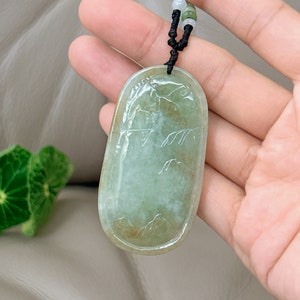 Mandarin Ducks Jadeite Pendant, Jade Bird Pendant, Untreated, Carved ...