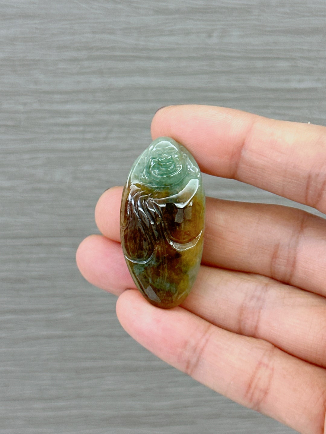 Happy Buddha Jadeite Pendant, Buddha Jade Necklace, Untreated, Natural ...