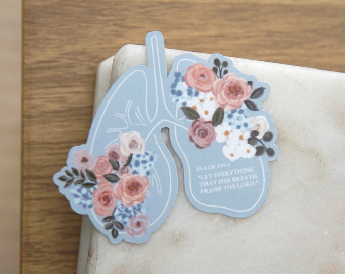 Floral Anatomical Lung Vinyl Sticker: Colorful Medical Gift - Etsy