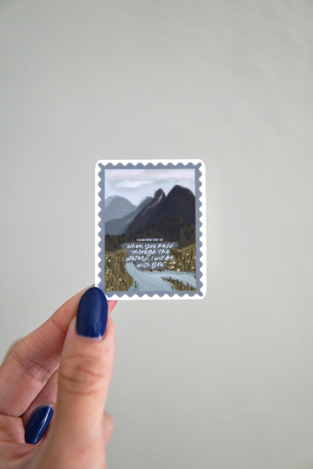 Isaiah 43:2 Stamp Sticker | Christian Sticker | Worship Sticker | Bible ...