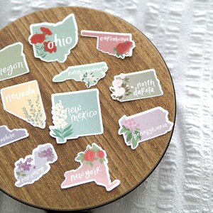 State Stickers | State Pride | State Flower | 50 States - Etsy