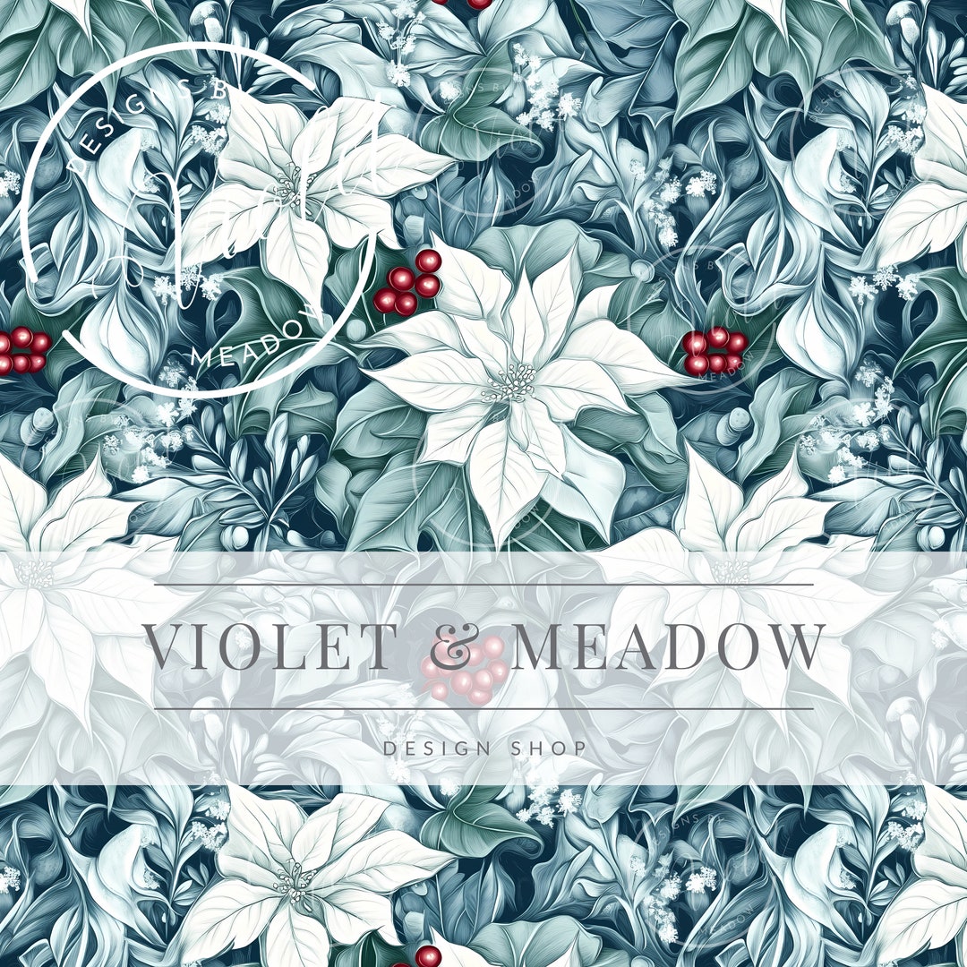 Blue Winter Flowers | Flower | Cute Seamless Repeat Pattern ...