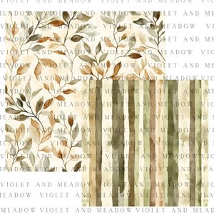 Country Cottage Paper Pack | Floral Pattern | Spring Flowers Digital ...