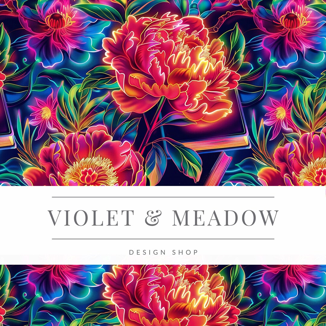 Neon Seamless Bookcase, Seamless Book Pattern, Seamless Whimsical ...