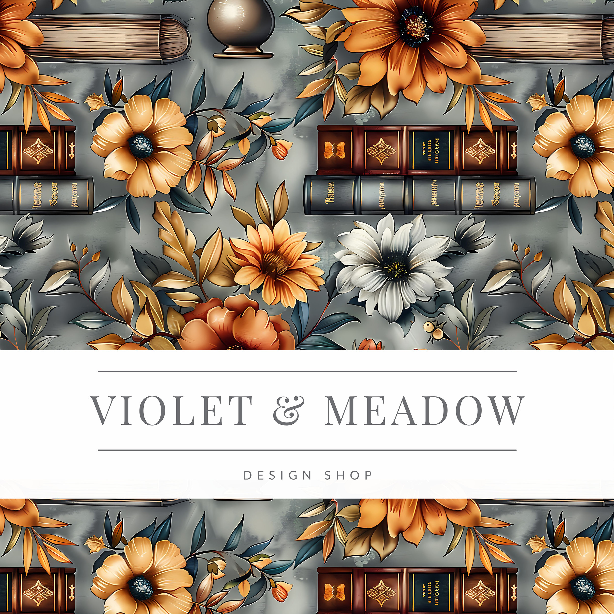 Seamless Cottagecore Books, Seamless Library Books, Seamless Watercolor ...