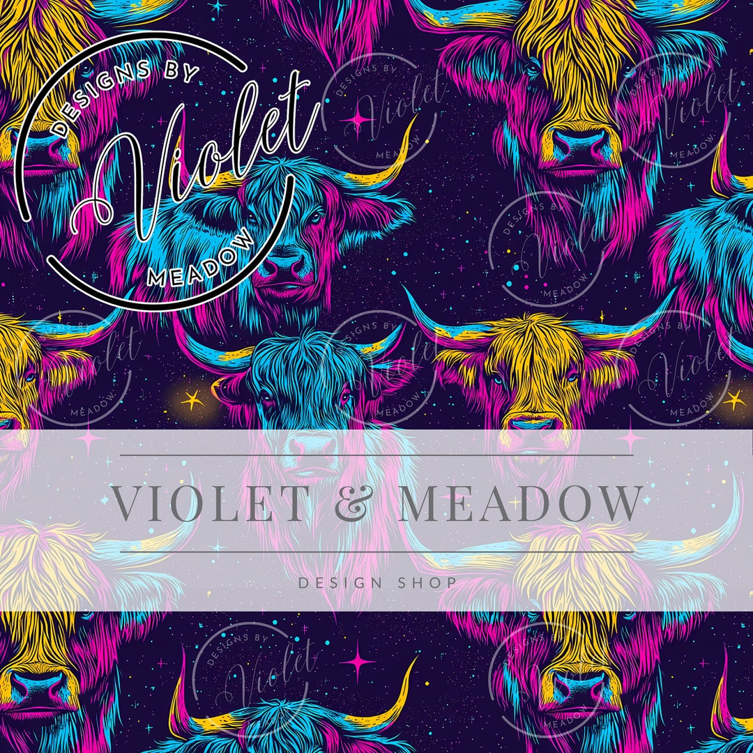 Preppy Cow , Seamless Preppy Farm Animal and Flowers, Seamless Cow ...