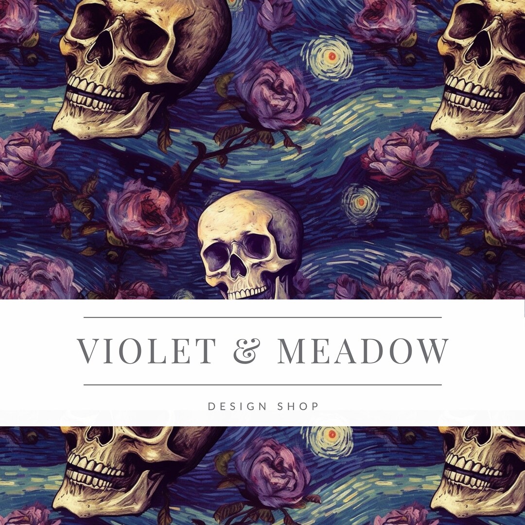 Gothic Skull Seamless Pattern| Gothic Seamless Repeat Pattern ...