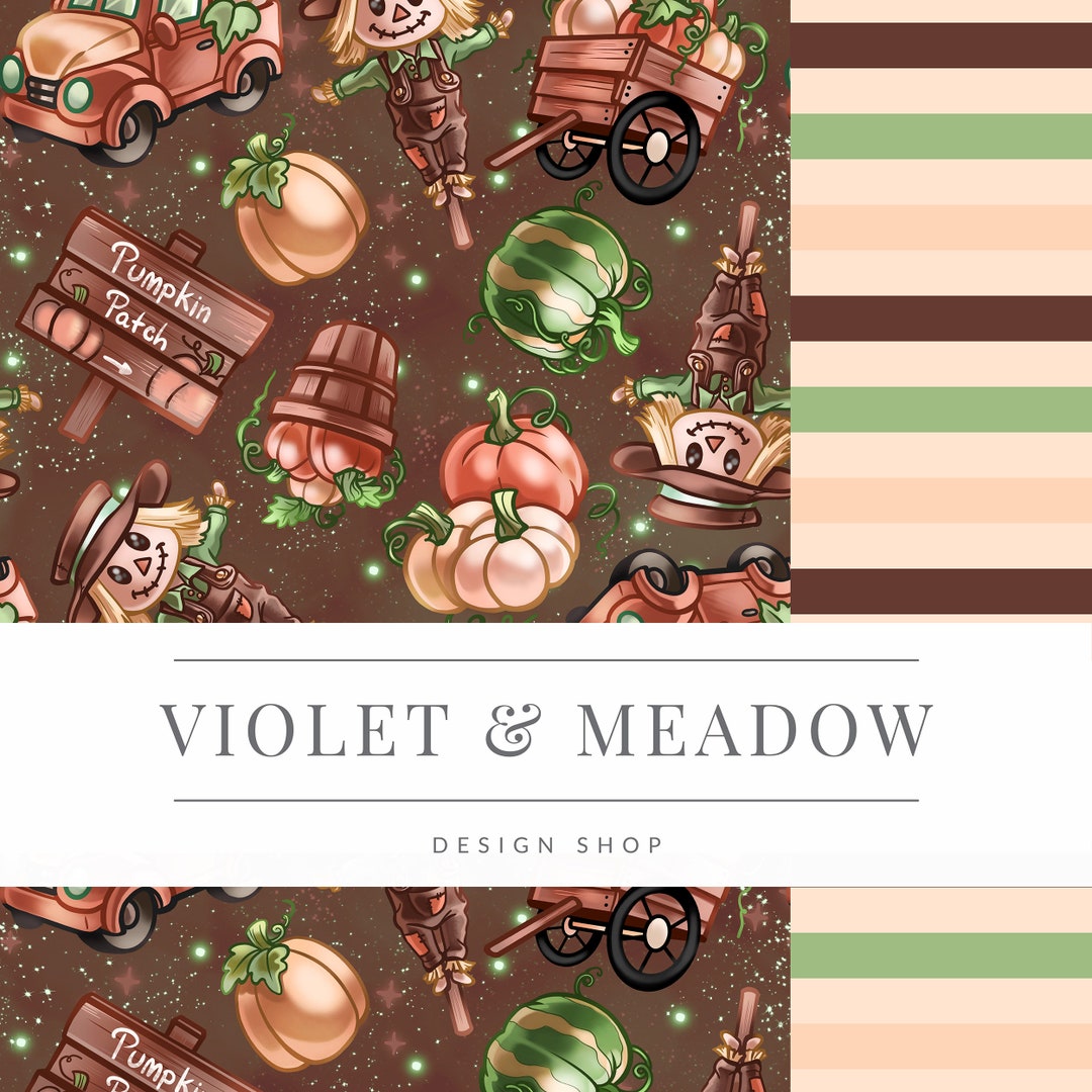 Kawaii Fall | Seamless Pattern | Pumpkins | Printable Digital Paper ...