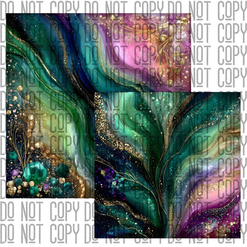Alcohol Ink Background Digital Paper – Galaxy Paper – Marble Paper ...