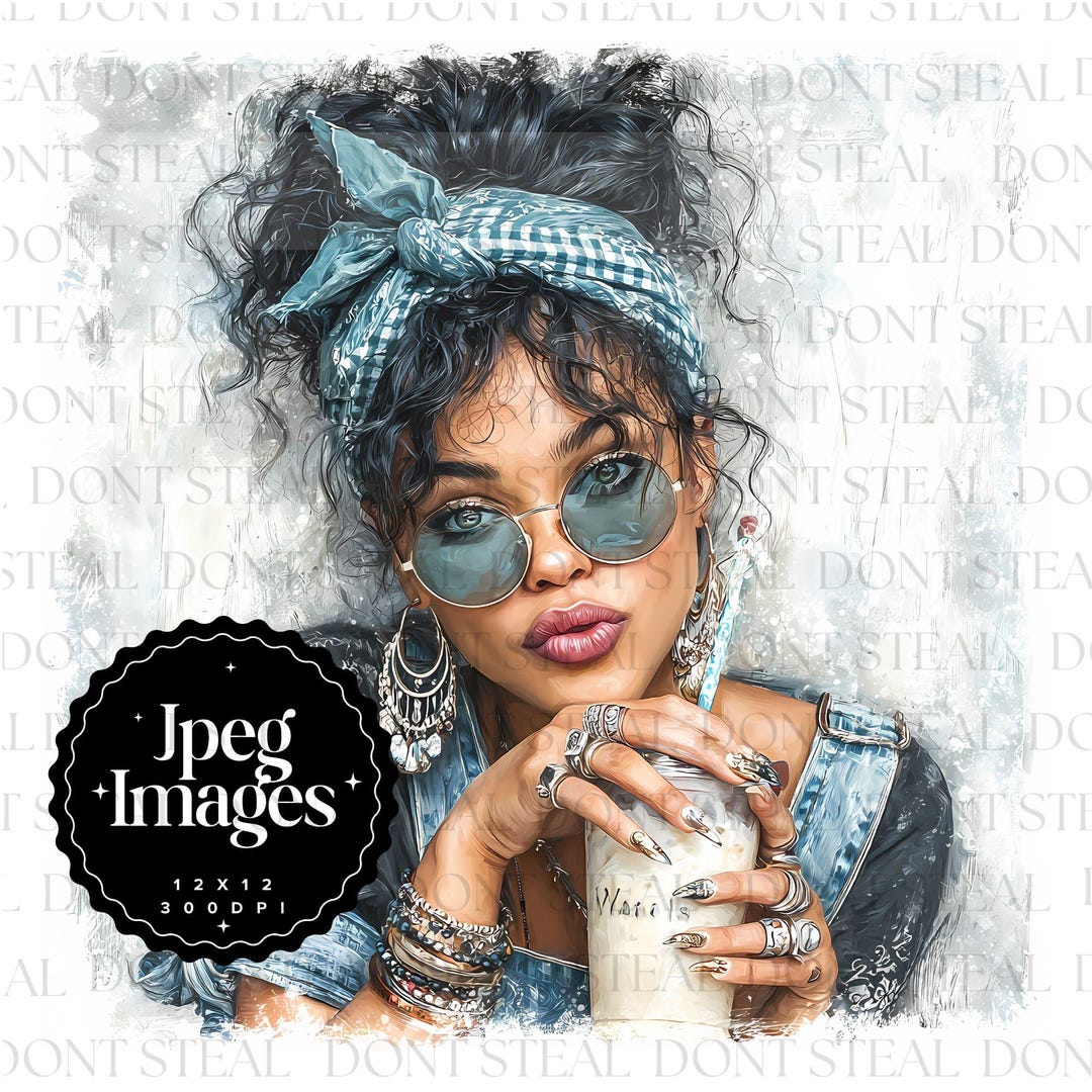 Boho Chic Woman Art Print, Jpgs Junk Journaling, Scrapbooking,digital ...