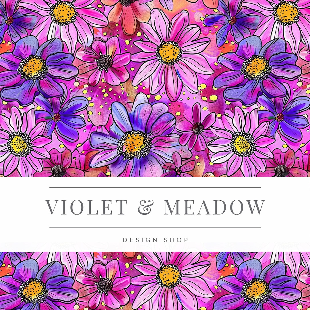 Preppy Rainbow Watercolor Flowers, Printable Scrapbook Paper Sewing ...