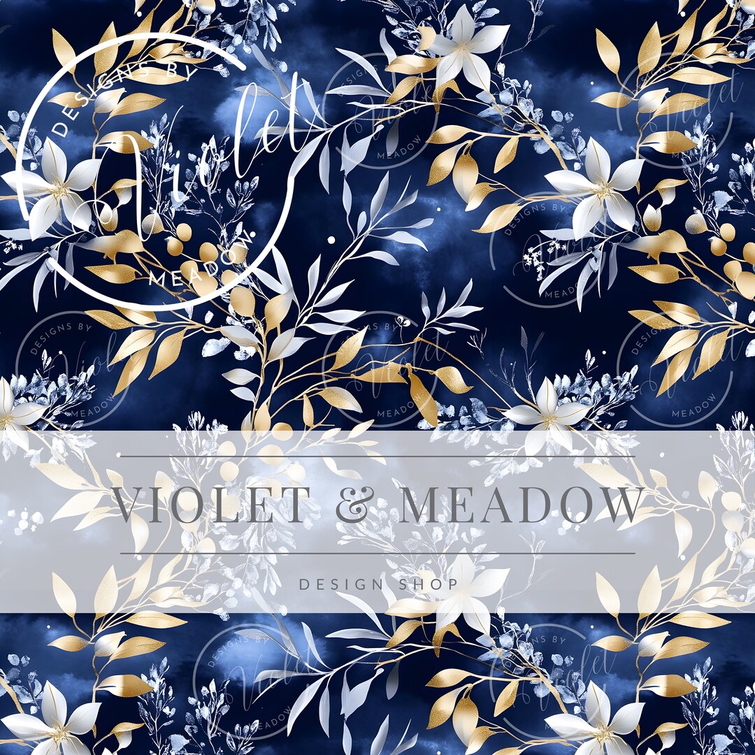 Blue Winter Flowers Flower Cute Seamless Repeat Pattern Backgrounds ...