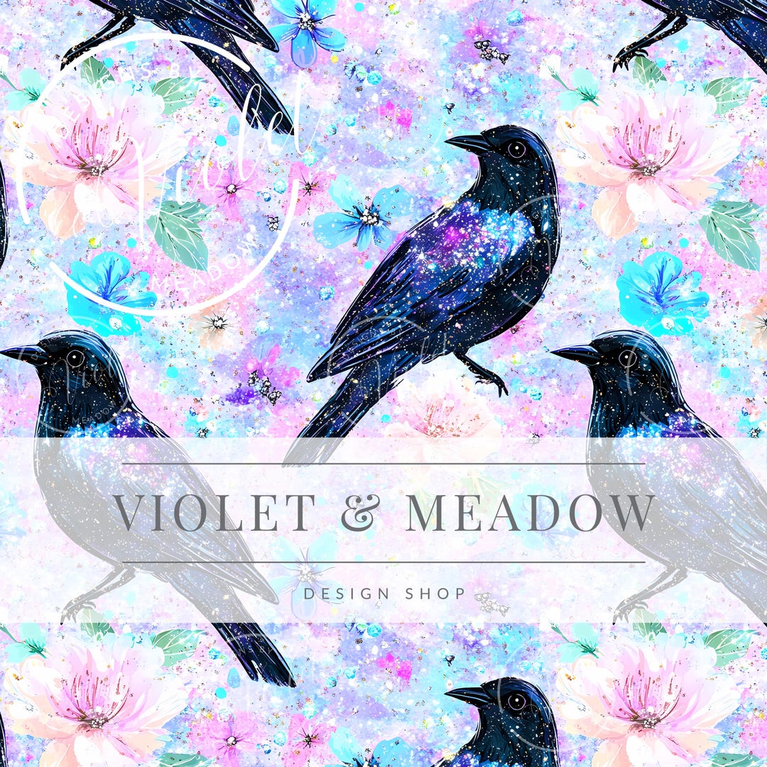 Luminous Crow Pattern | Seamless | Cute Seamless Repeat Pattern ...