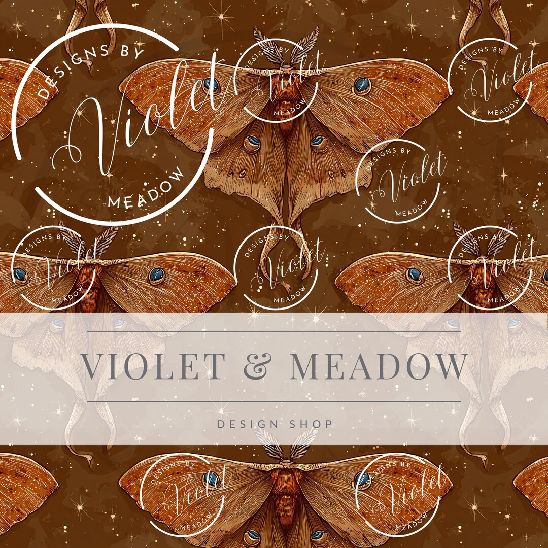 Seamless Moths and Florals Seamless Pattern | Fall Flowers | Cute Fall ...